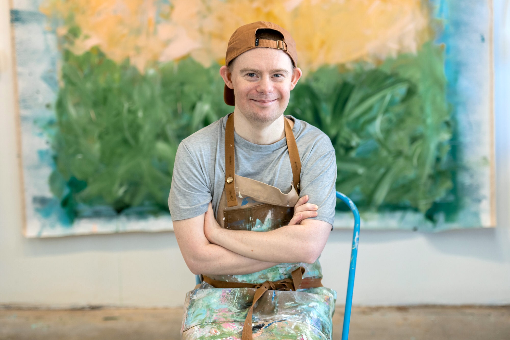 Artist With Down Syndrome Spreads Joy With Abstract Paintings